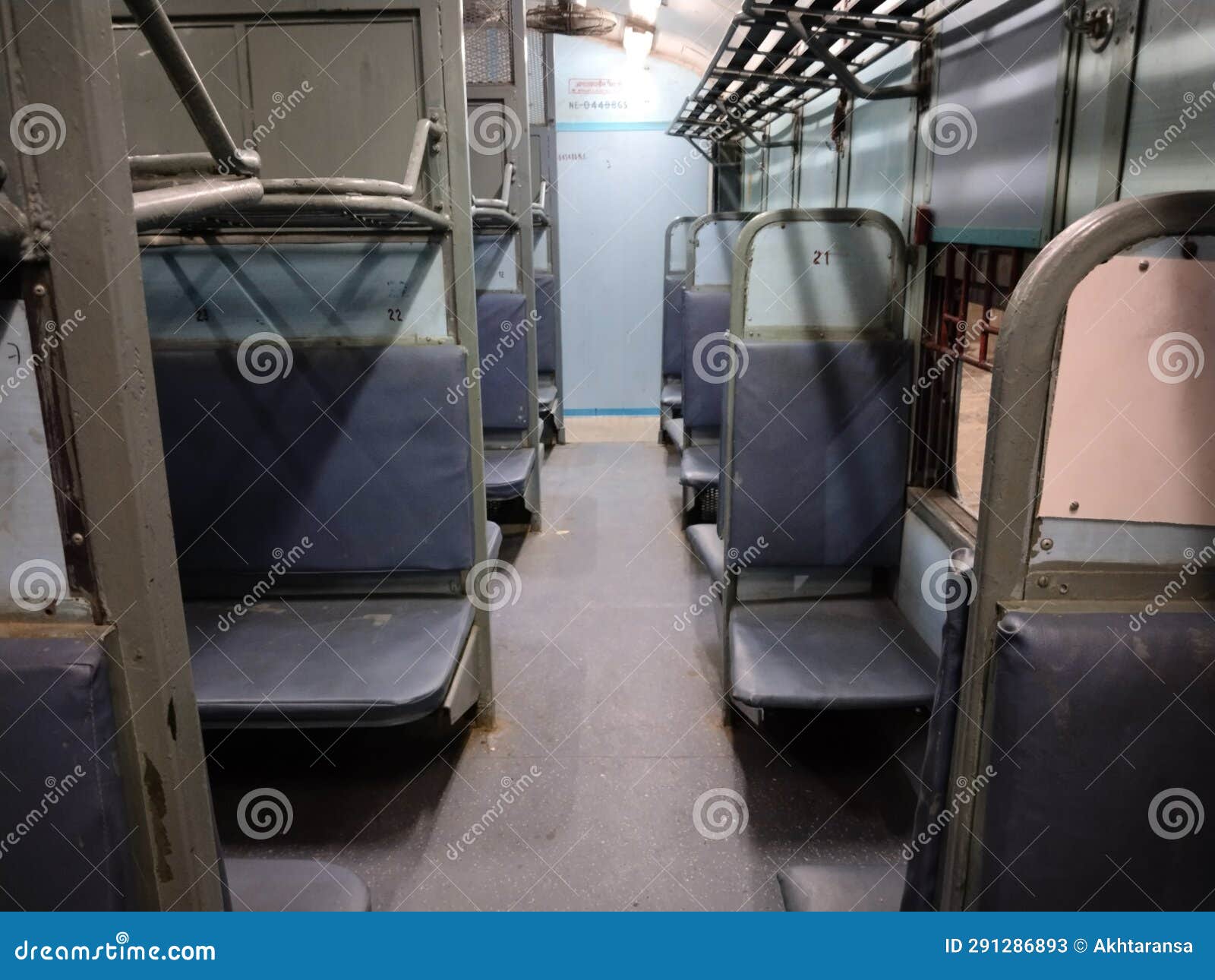 Empty Seats of a General Coach in Indian Railways Stock Image - Image ...