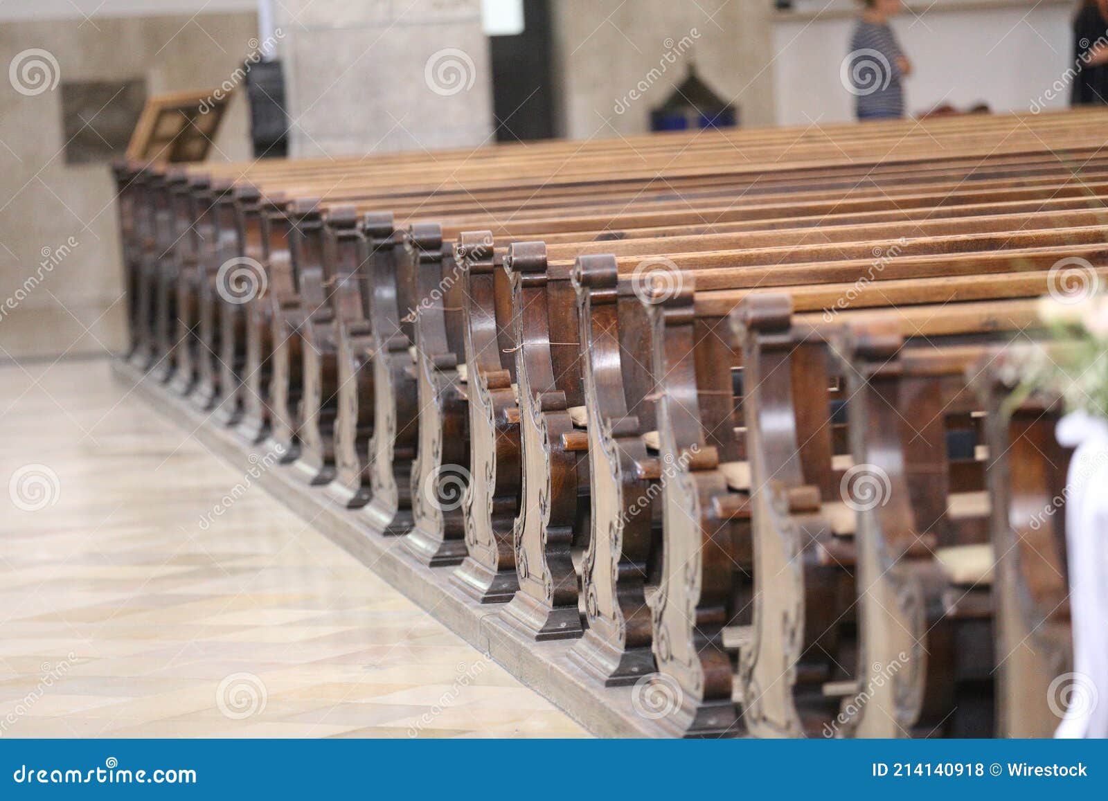 Empty Seats Inside a Cathedral Stock Photo - Image of catholic, window ...