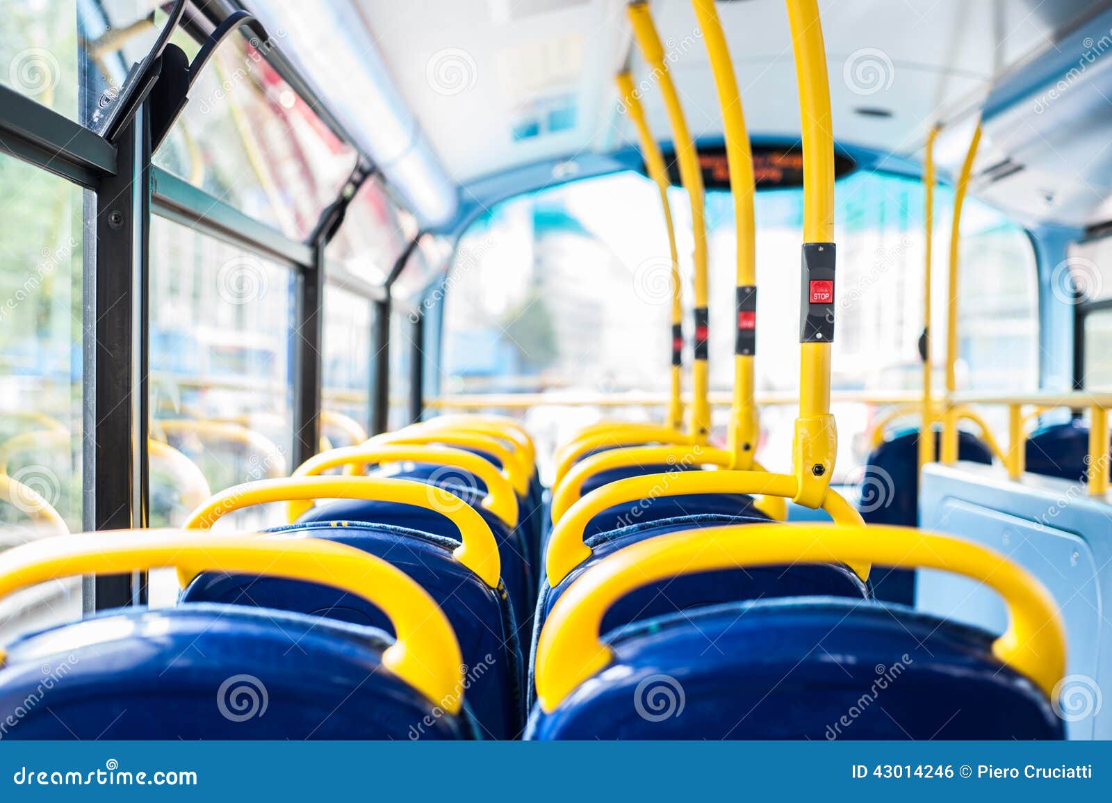 Empty Seats on a London Double Decker Bus Stock Photo - Image of empty ...