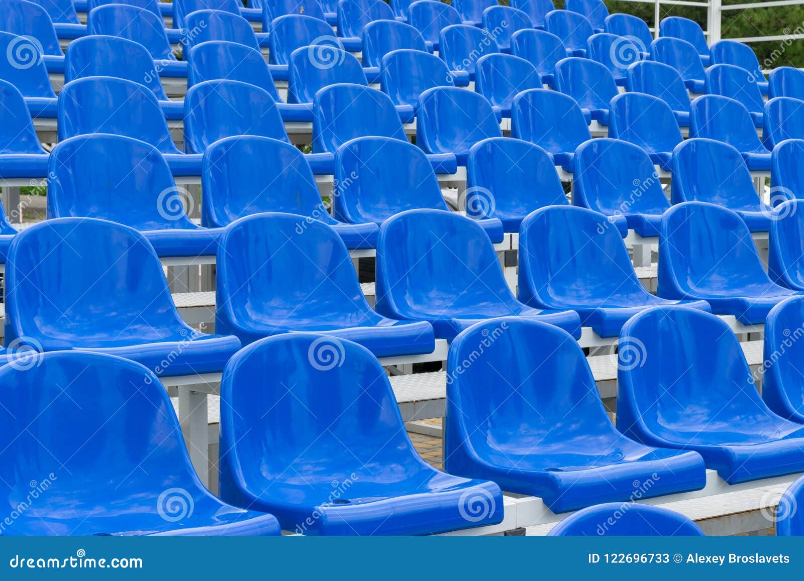 Empty seats in an open air stock image. Image of arena - 122696733