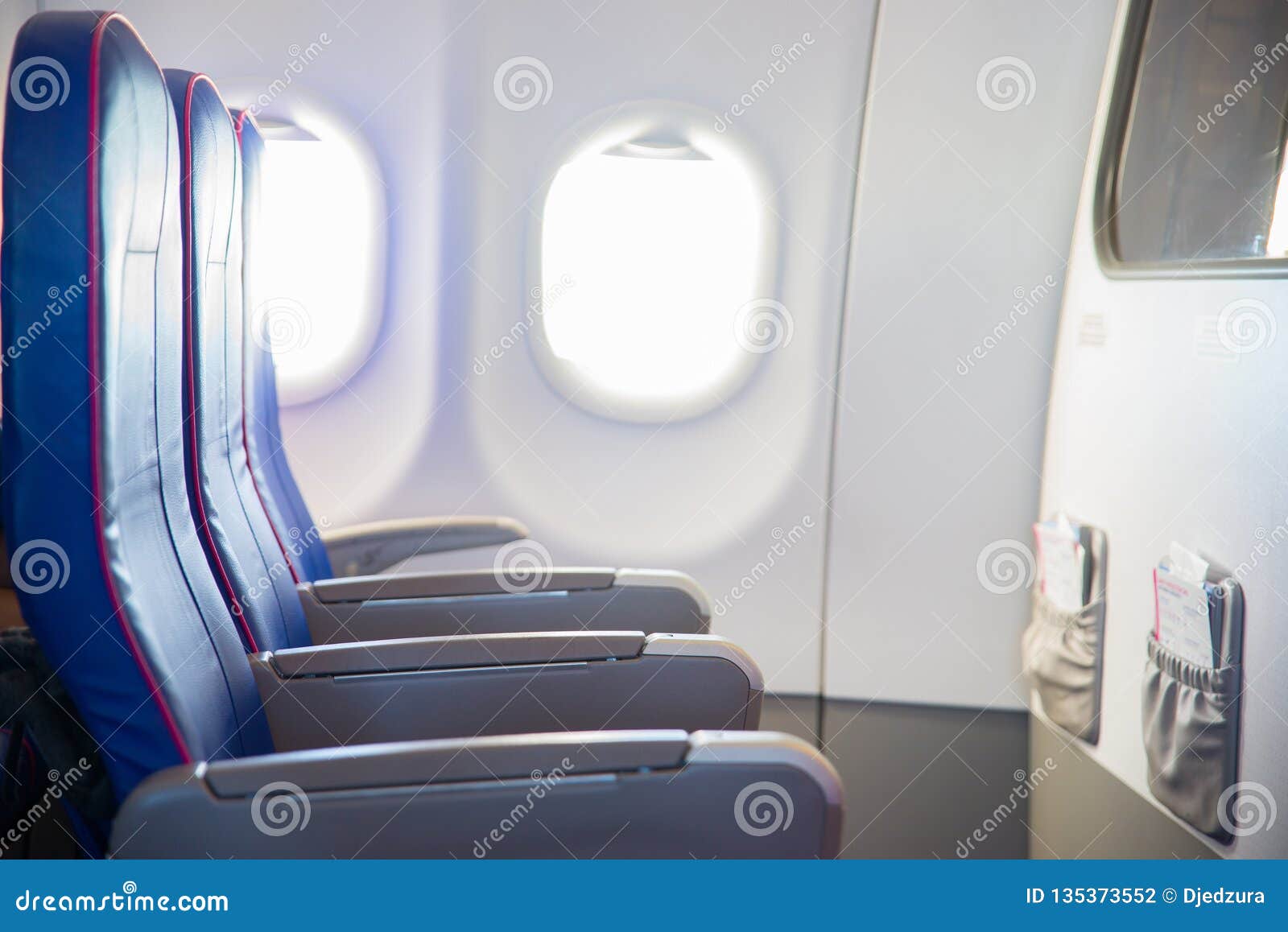 Empty Seats in a Passenger Plane Stock Photo - Image of interior, empty ...