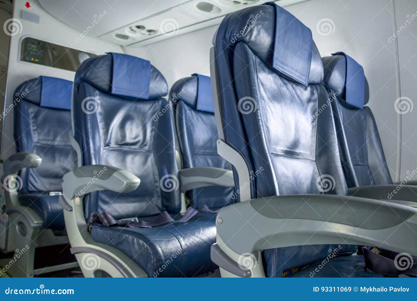Empty Seats in the Plane stock image. Image of aeroplane - 93311069