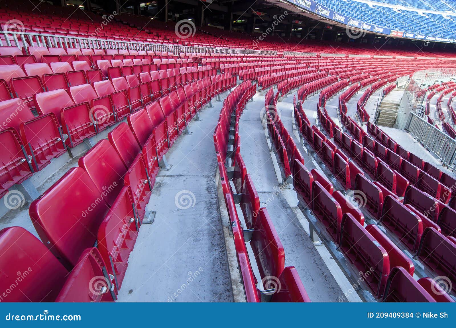 Empty stadium seats stock photo. Image of victory, seating - 209409384