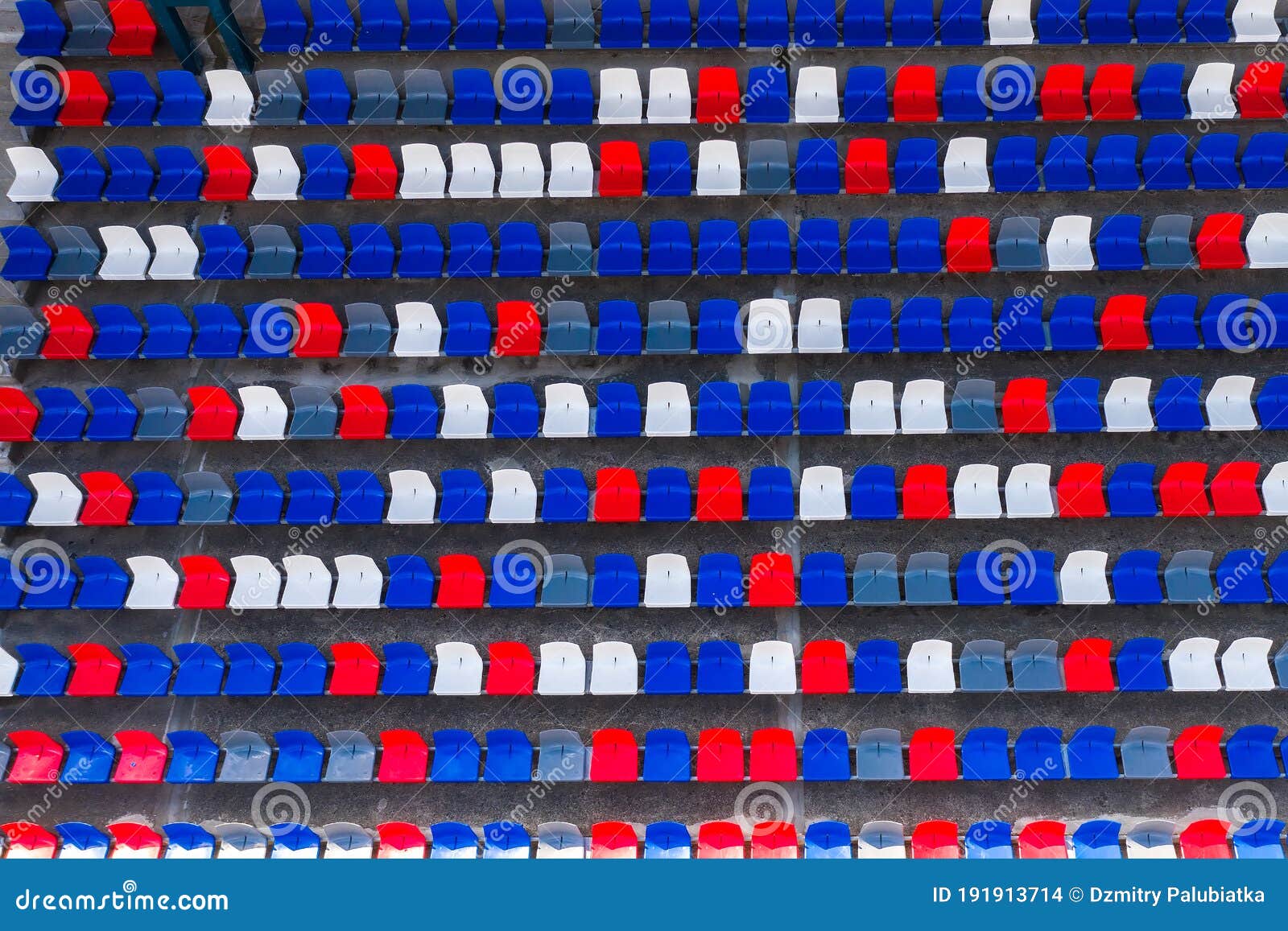 Empty Seats in the Stadium Top View Stock Photo - Image of action ...