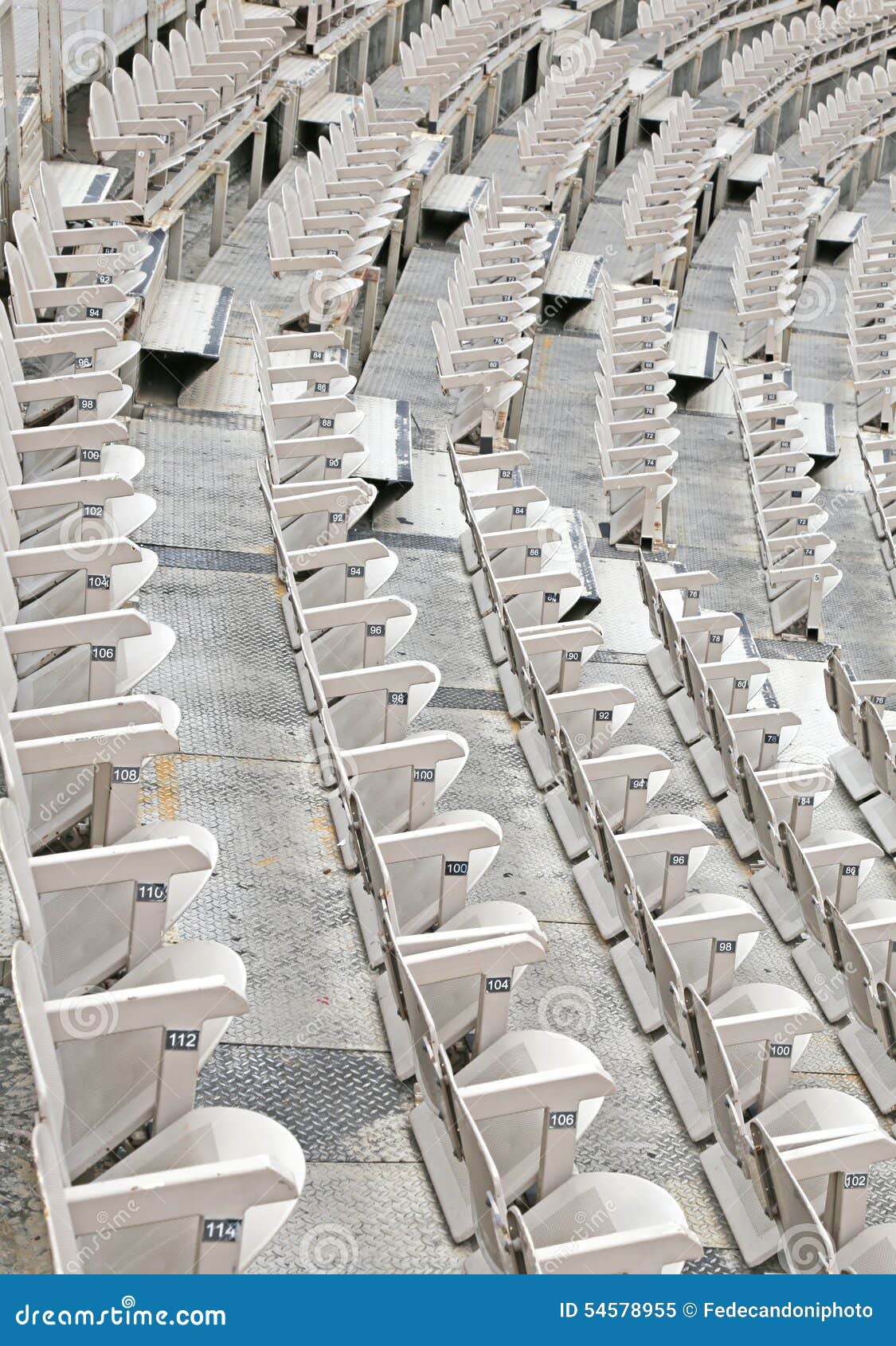 Empty seats in the stands stock image. Image of football - 54578955