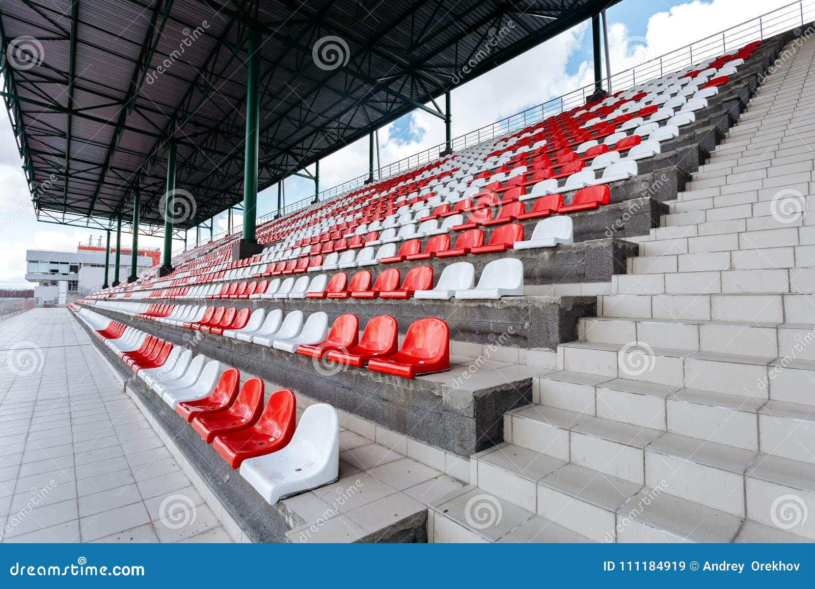 Empty Seats in the Stands of the Race Track Stock Image - Image of ...
