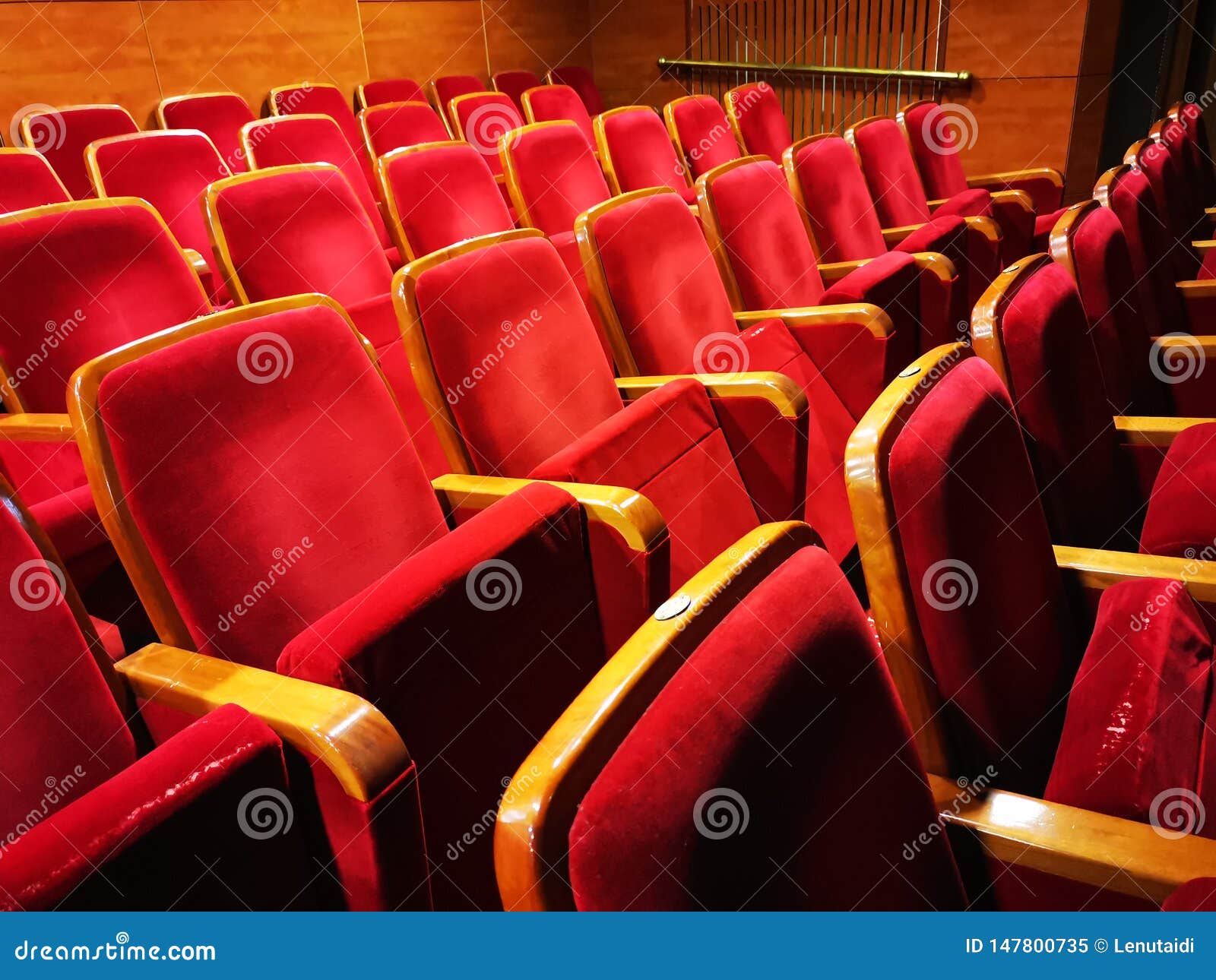 Empty seats in the theater stock image. Image of entertainment - 147800735