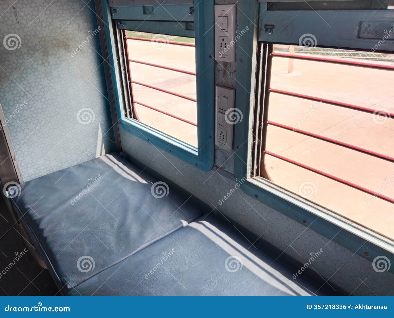 Empty Seats, Windows and Berths Inside a Second Class Sleeper ...