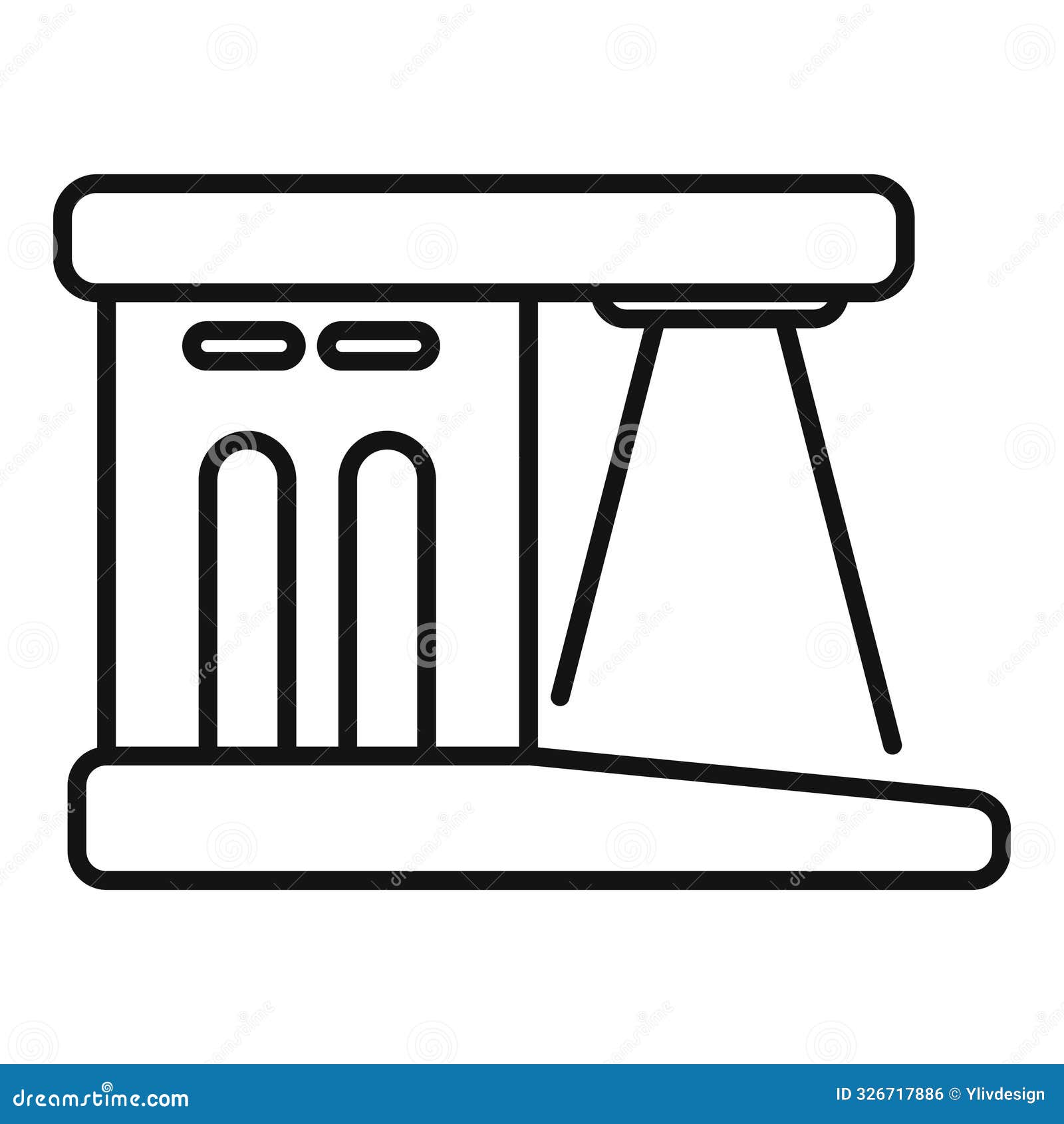 Empty Security Turnstile Gate Access Control Point Icon Stock Vector ...