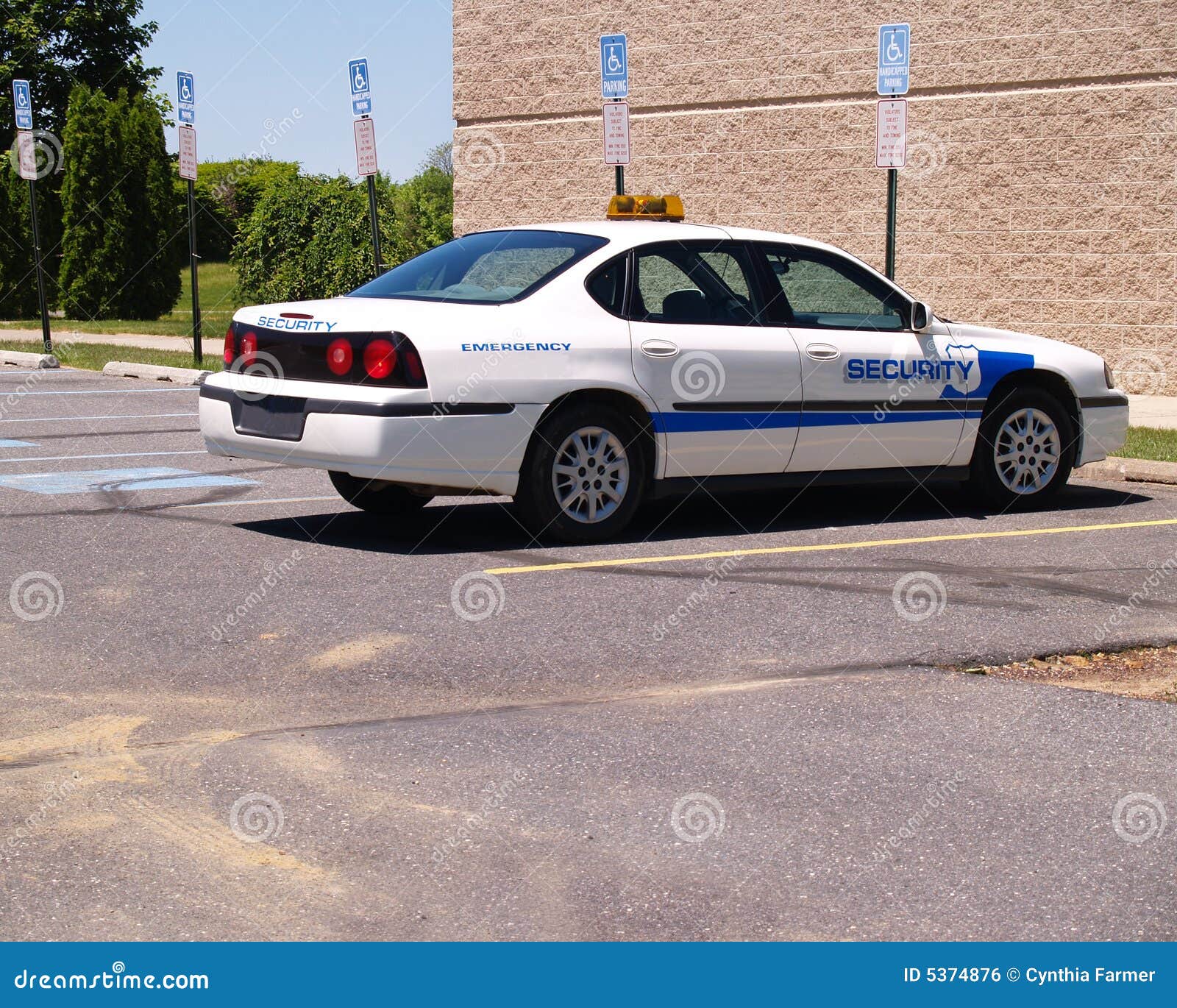 Empty Security Vehicle in a Parking Lot Stock Photo - Image of ...
