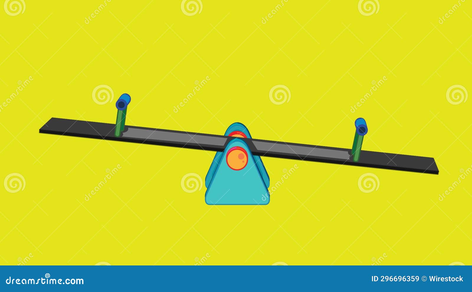 Empty Seesaw Up and Down Both Side Seamless Loop on Green Screen ...