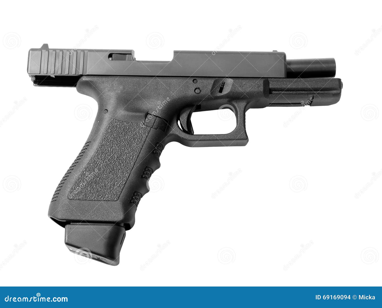 Empty Semi-automatic Handgun Stock Photo - Image of clip, hand: 69169094