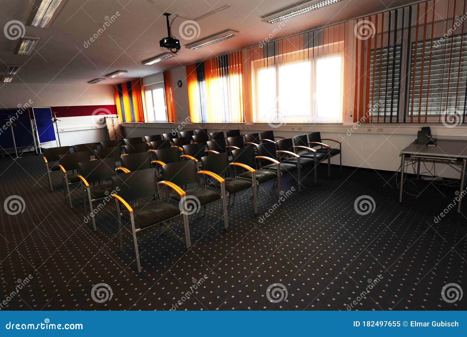 Empty Seminar Room for Training People Stock Image - Image of interior ...