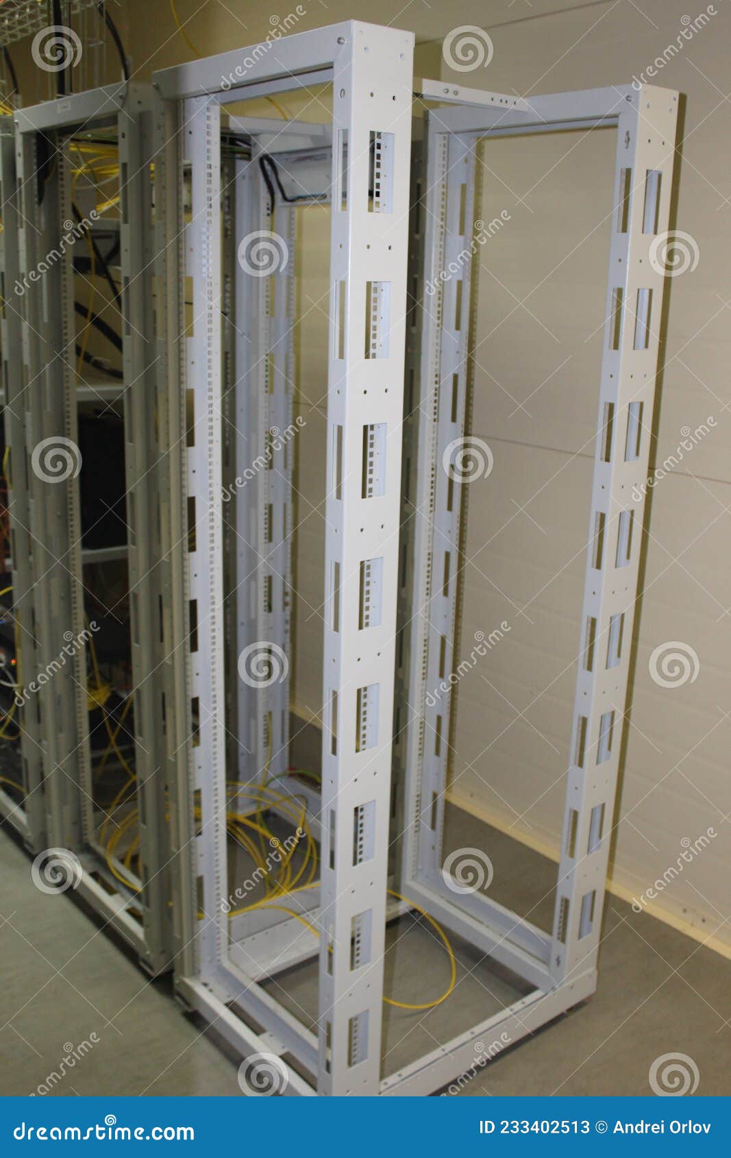 Empty Server Rack for Telecommunications Equipment Stock Image - Image ...