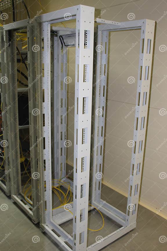 Empty Server Rack for Telecommunications Equipment Stock Image - Image ...