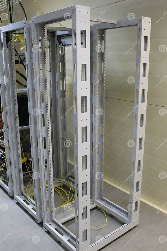 Empty Server Rack for Telecommunications Equipment Stock Photo - Image ...