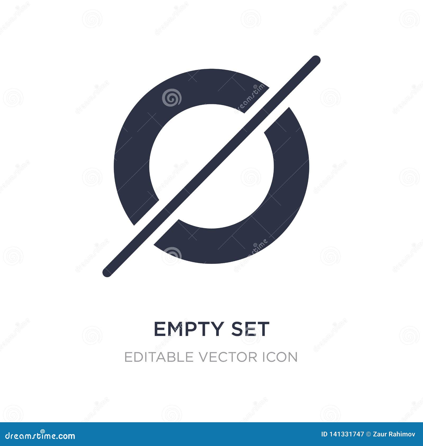 Empty Set Icon on White Background. Simple Element Illustration from ...