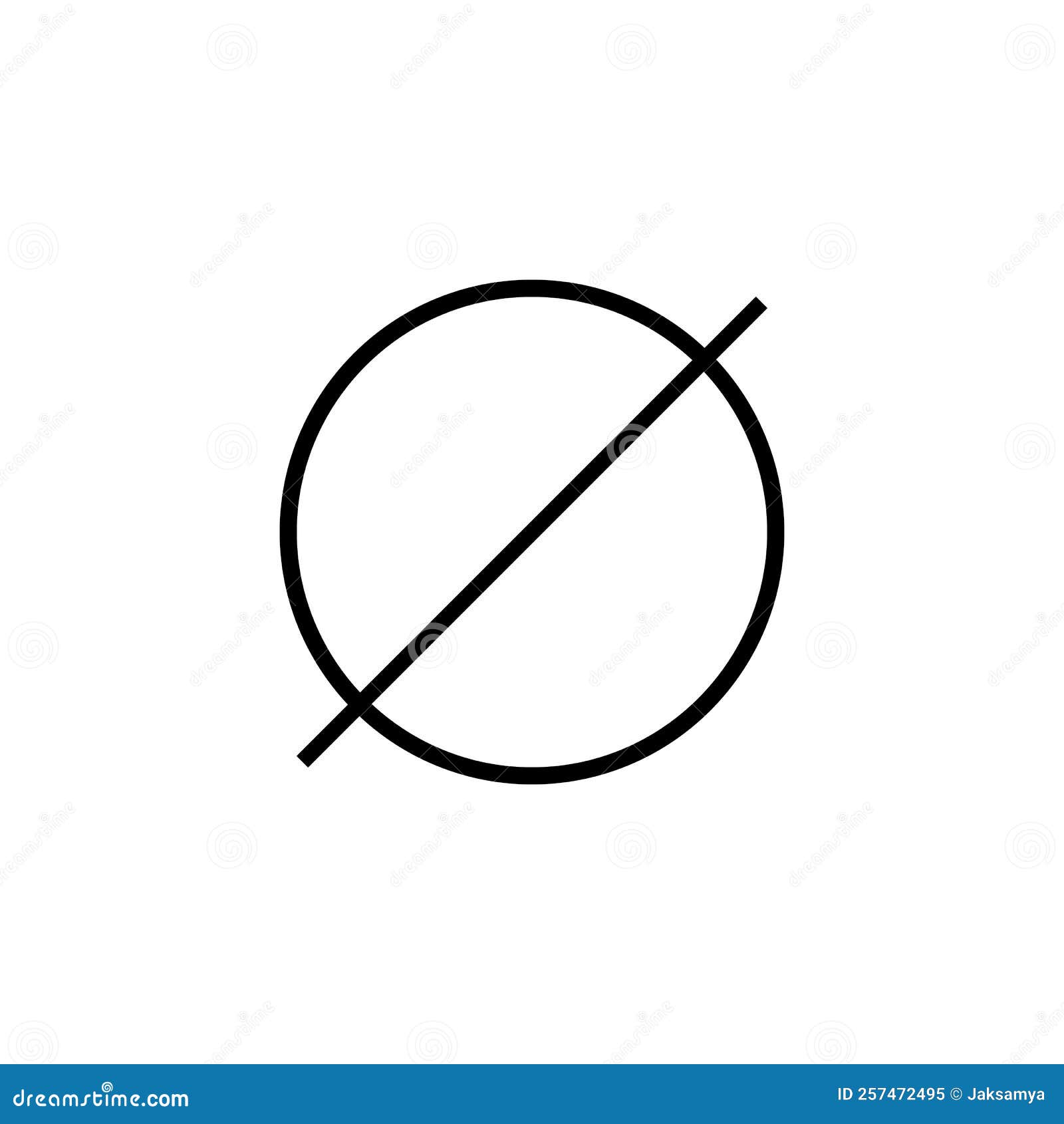 Empty Set or Null Set or Slashed Zero Icon Symbol in Mathematics Stock ...