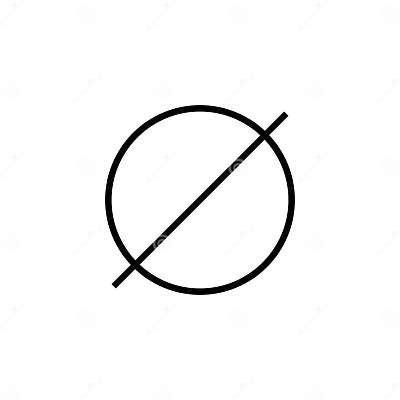 Empty Set or Null Set or Slashed Zero Icon Symbol in Mathematics Stock ...