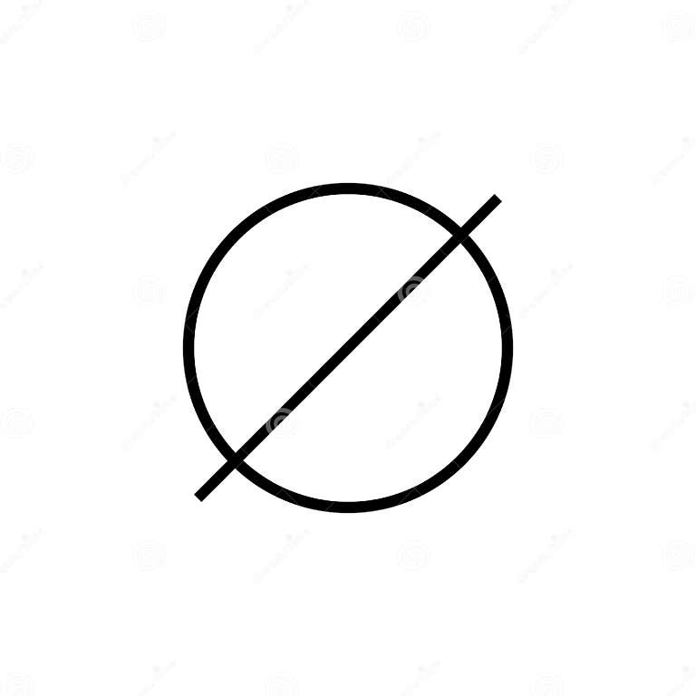 Empty Set or Null Set or Slashed Zero Icon Symbol in Mathematics Stock Vector - Illustration of ...