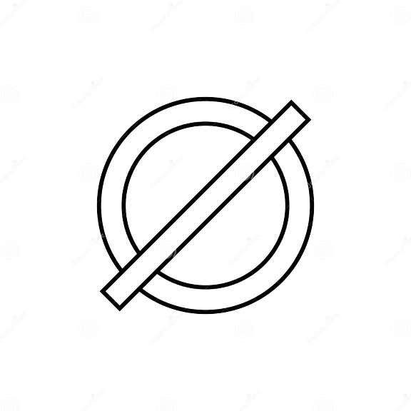 Empty Set or Null Set or Slashed Zero Icon Symbol in Mathematics Stock ...