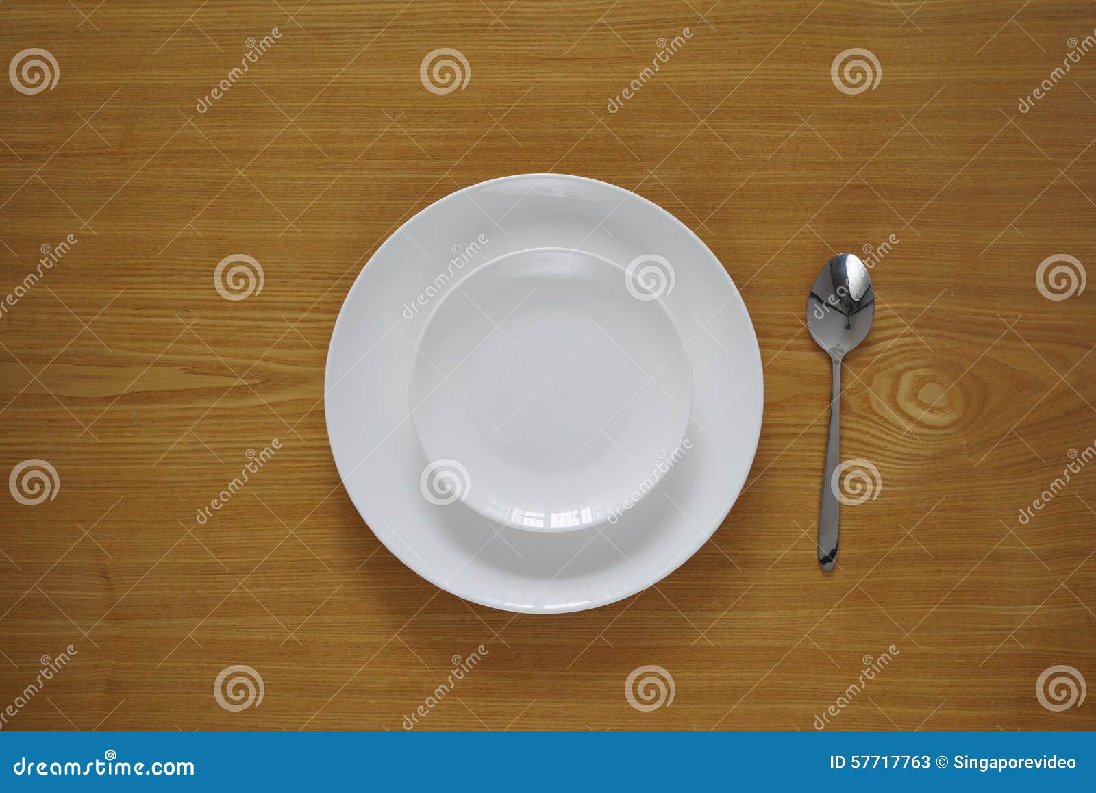 Empty Set of Plates from Top View Stock Image - Image of meal ...