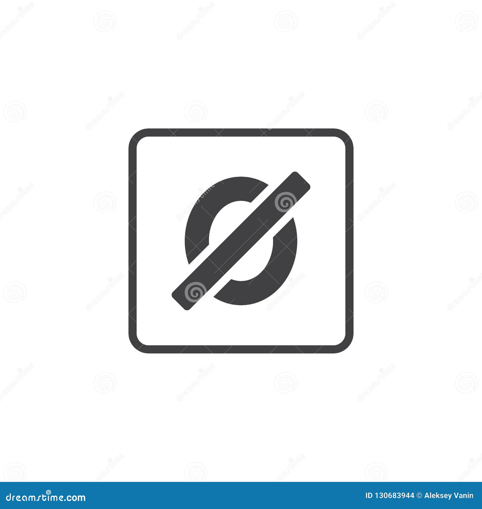 Empty set vector icon stock vector. Illustration of glyph - 130683944