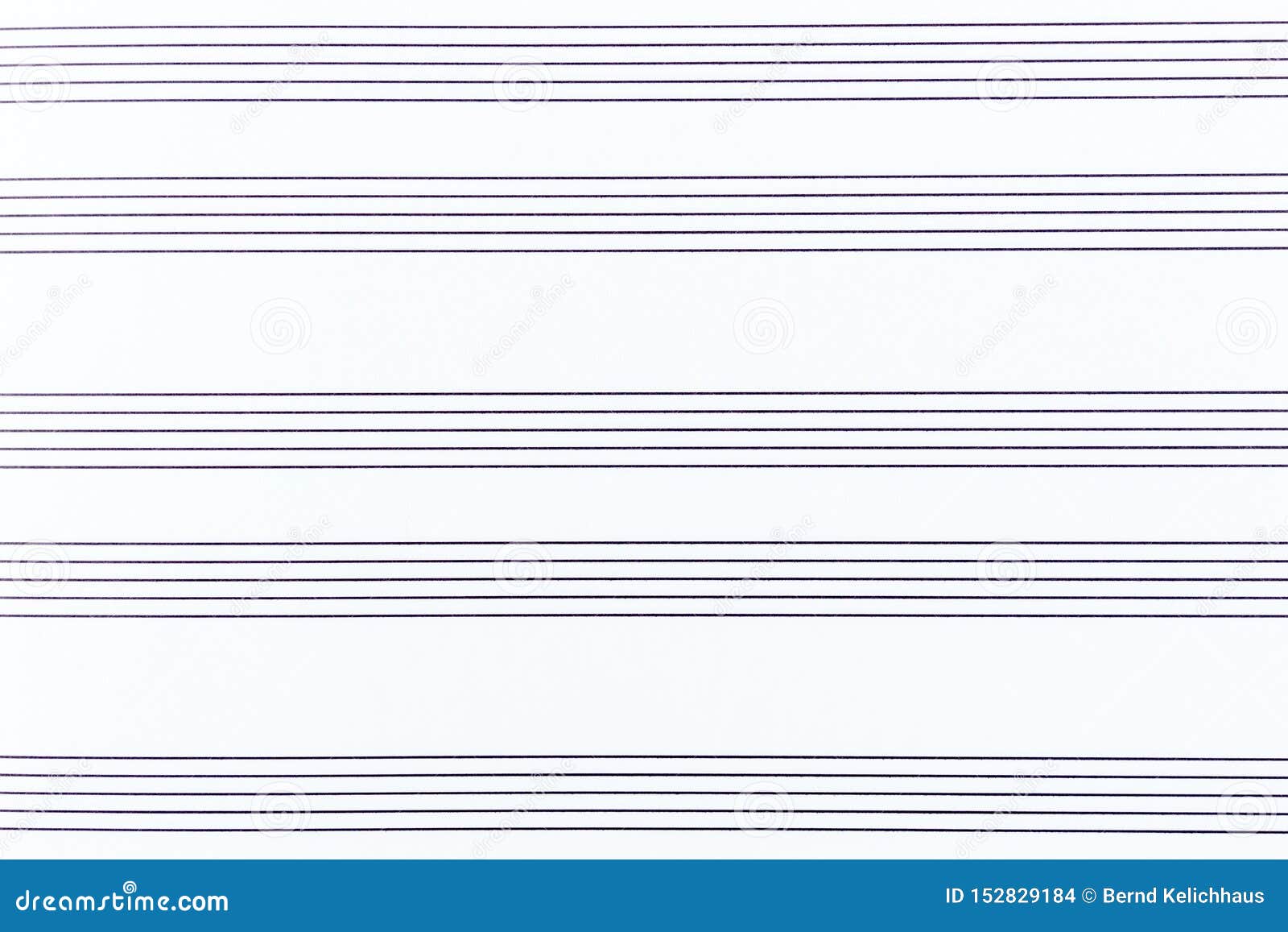 Empty Sheet of Notes Template for Beginners Stock Photo - Image of ...