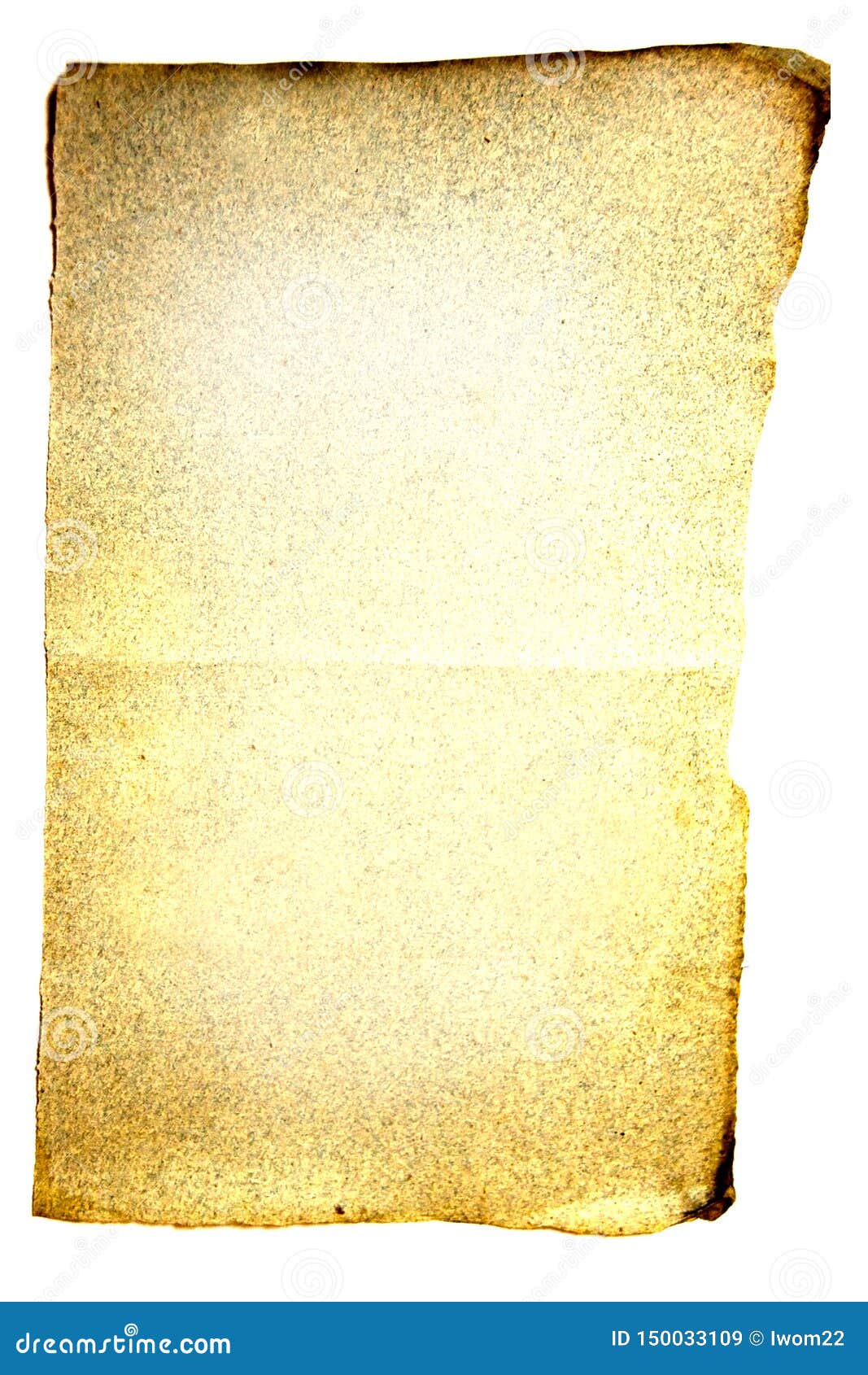 Empty Sheet of Old Paper with Copy Space. Stock Image - Image of note ...