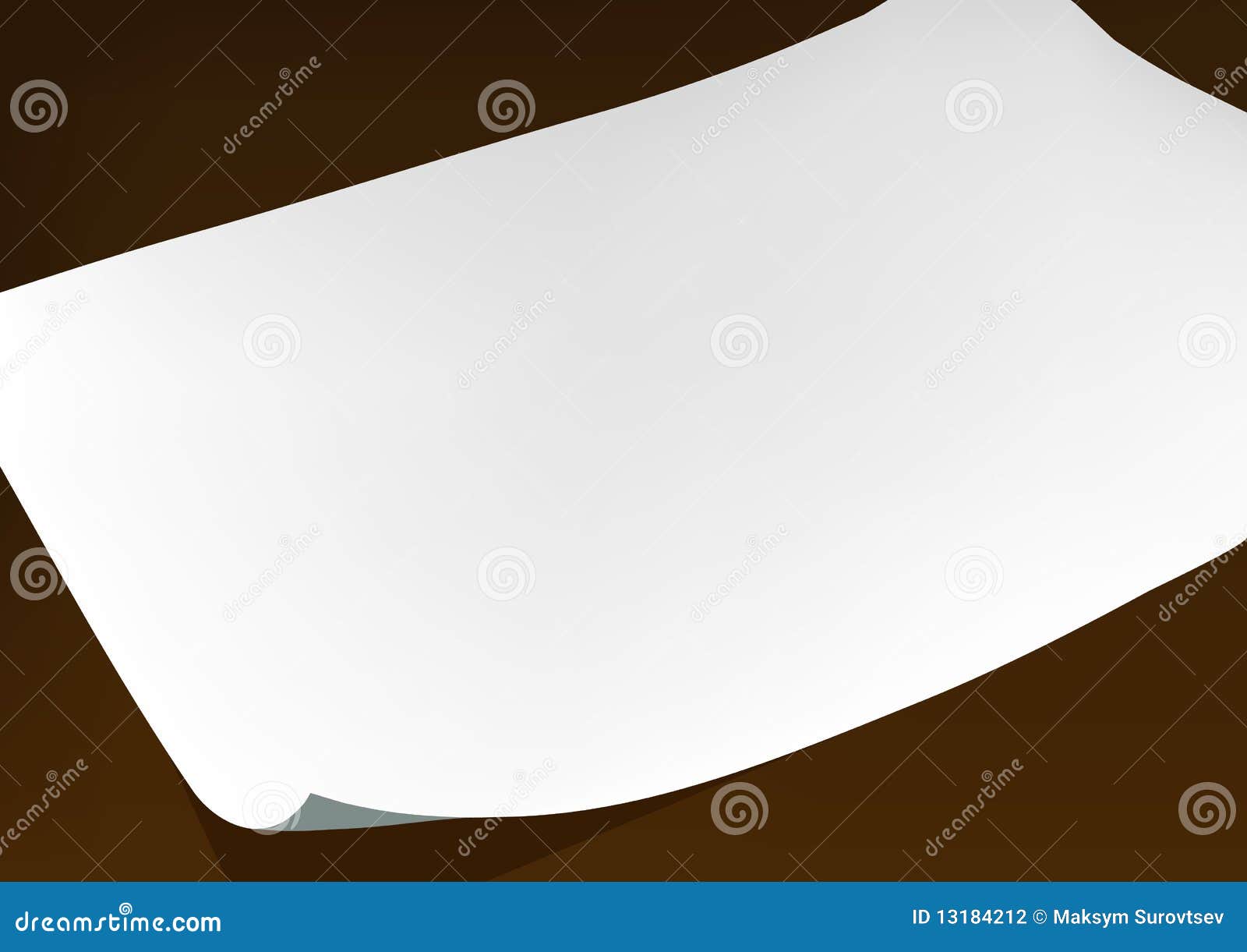 Empty sheet of paper stock illustration. Illustration of desk - 13184212