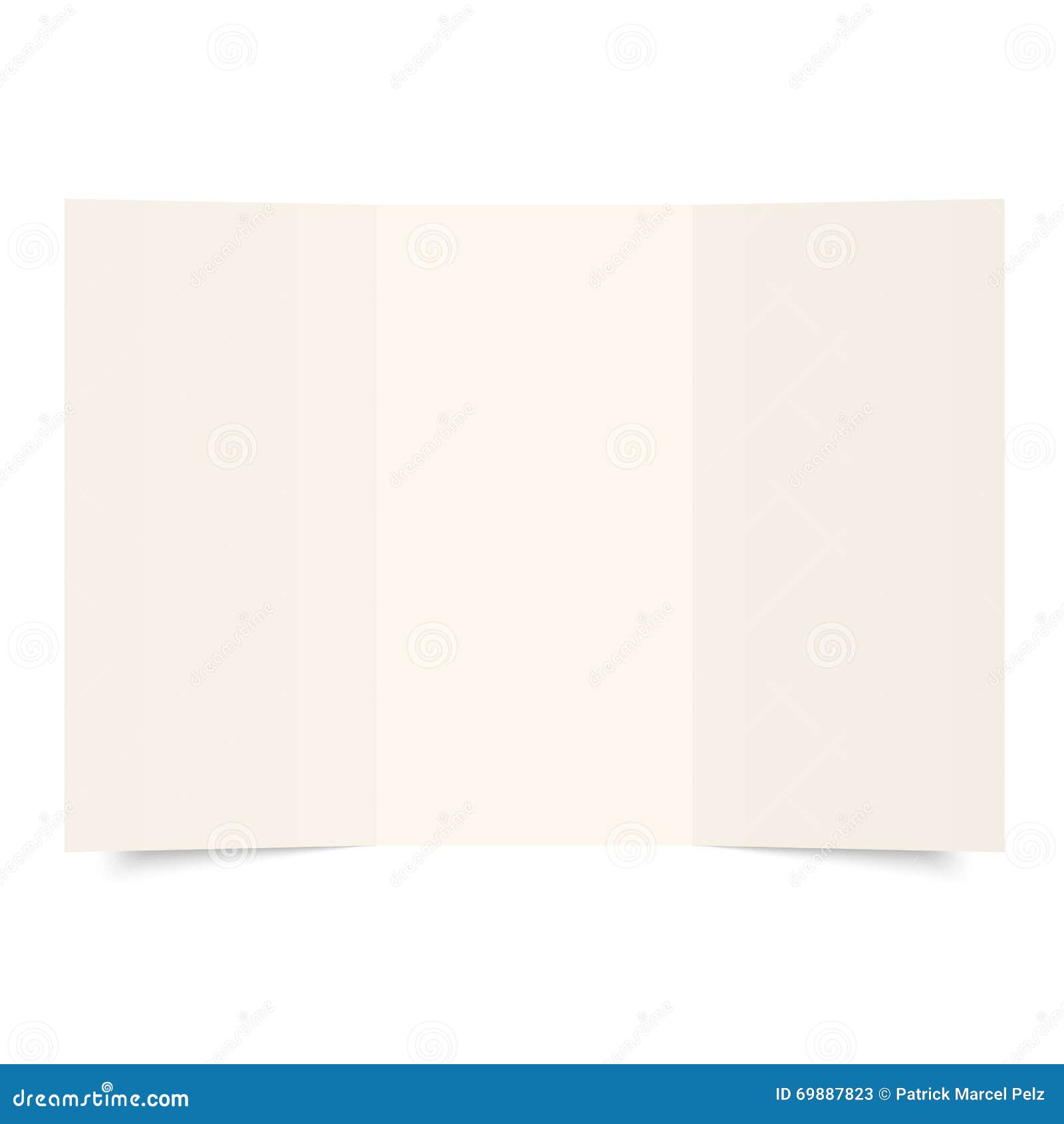 Twice A Folded Orange Poster With Clamps Cartoon Vector
