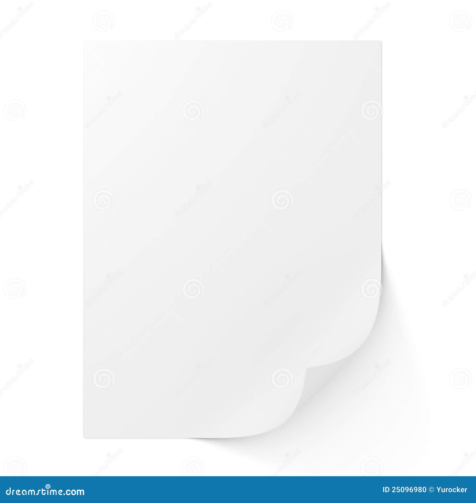 Empty Sheet of Paper on White Stock Illustration - Illustration of ...