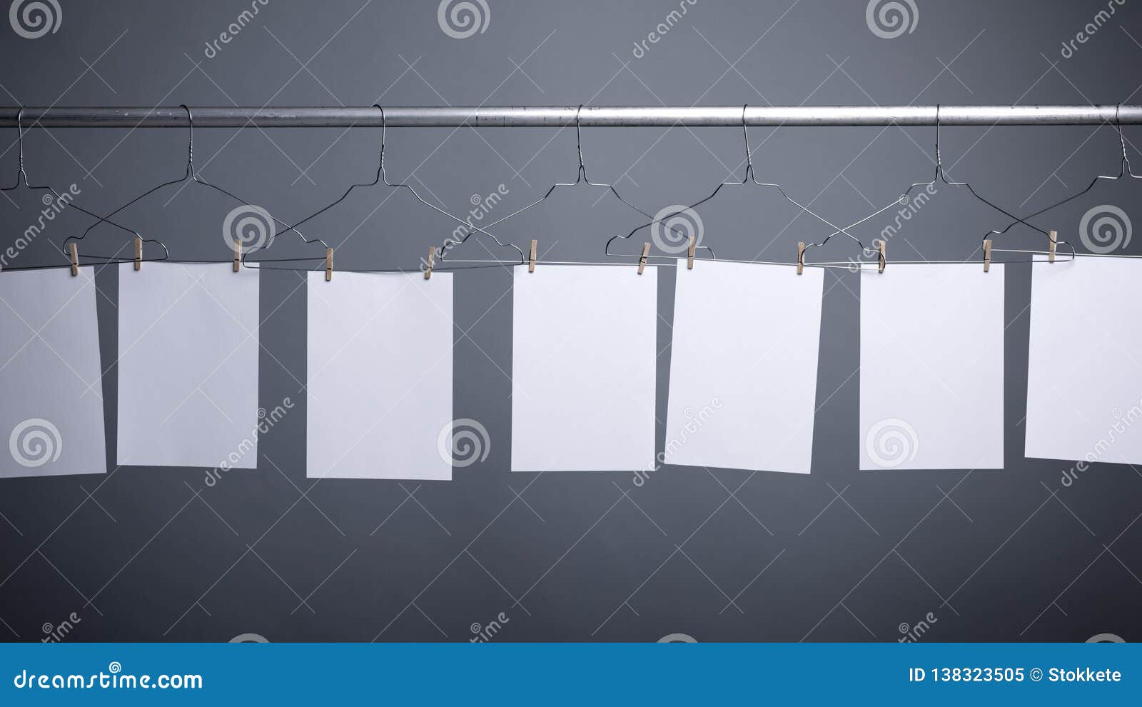 Empty Sheets Hanging in Line Stock Image - Image of sheets, clip: 138323505