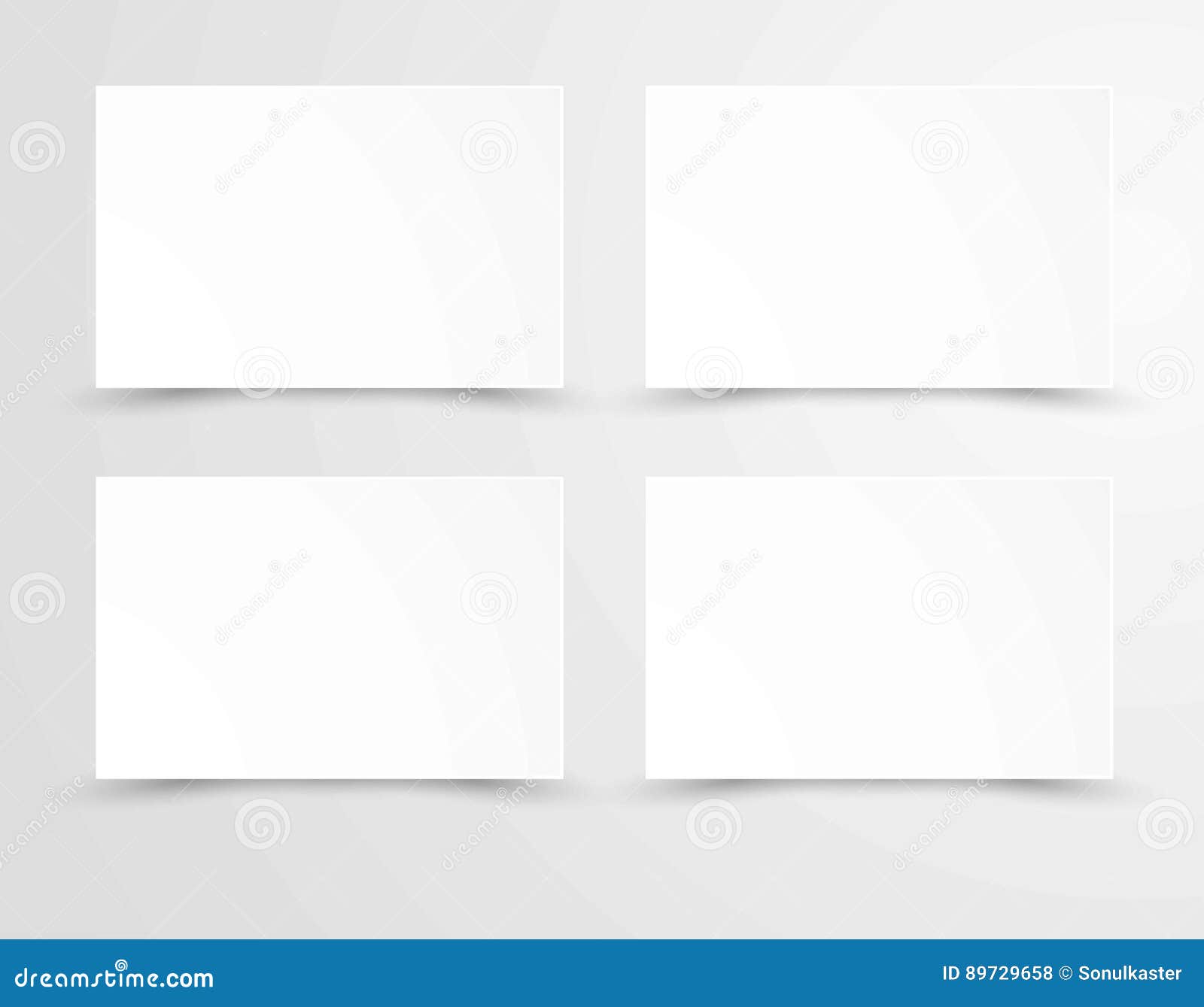 Empty Sheets of Paper in Realistic Design Flat Style Isolated Stock ...