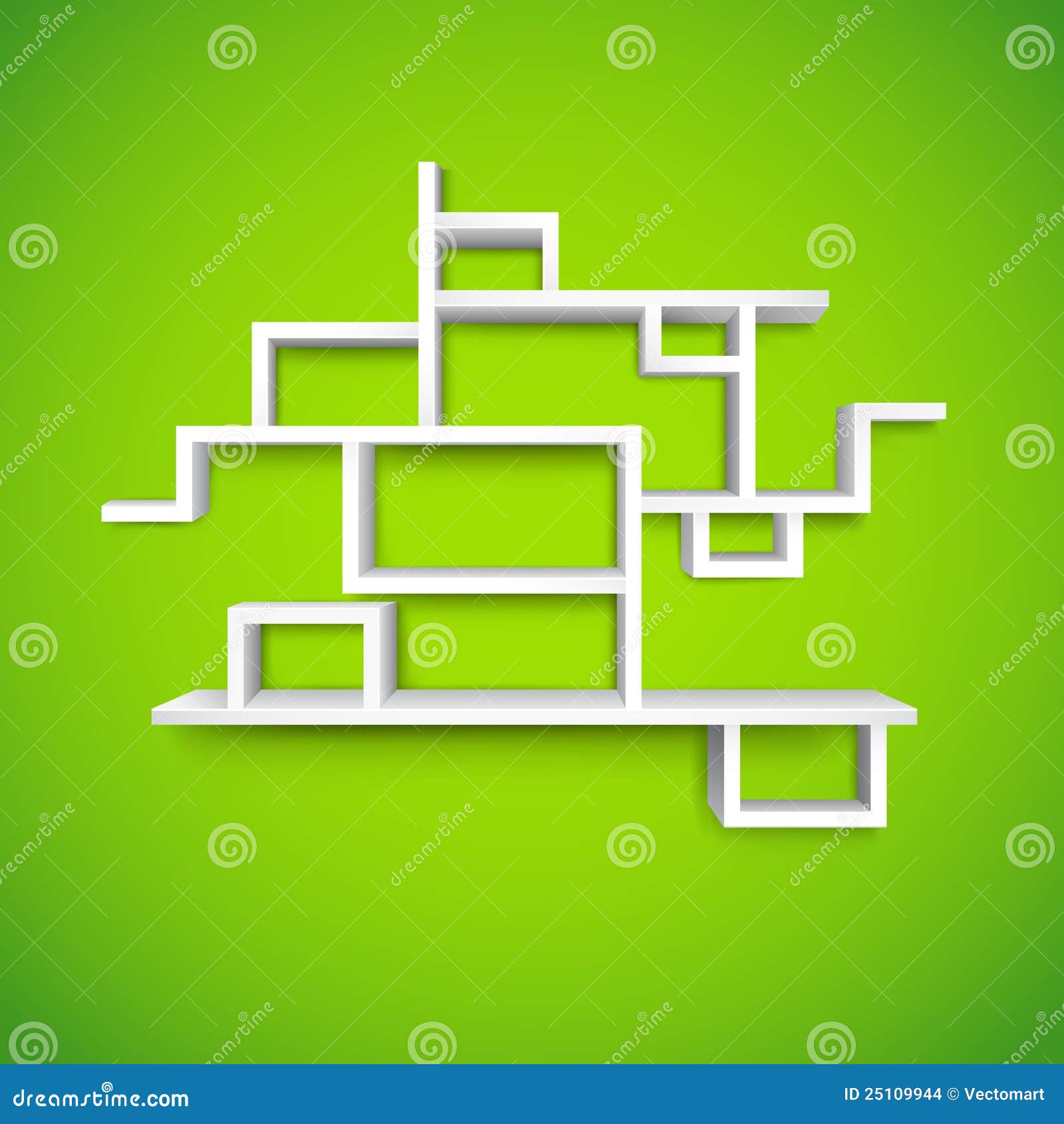 Empty Shelf stock vector. Illustration of color, open - 25109944