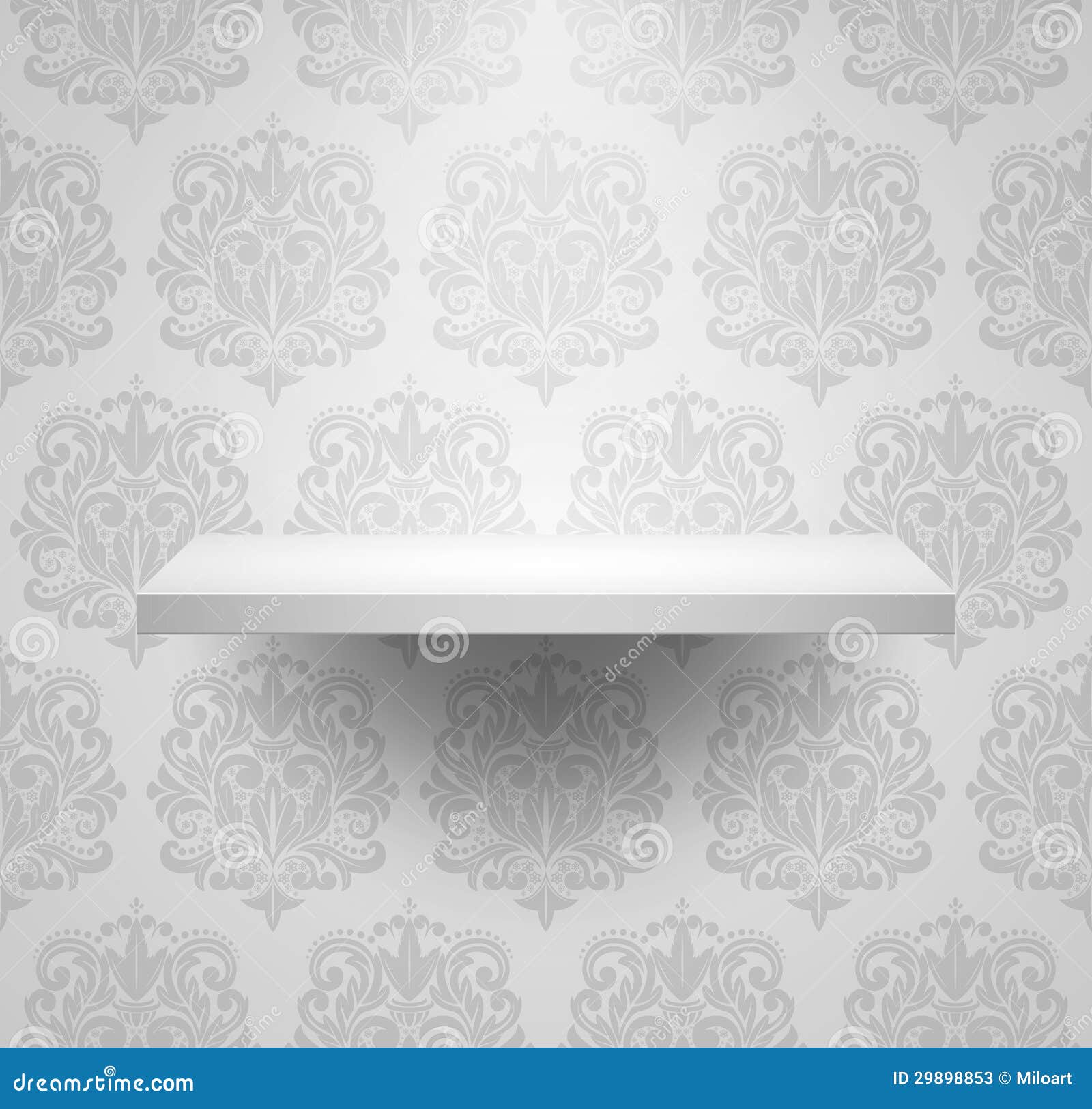 Empty Shelf on Beautiful Luxury Backgroun Stock Vector - Illustration ...