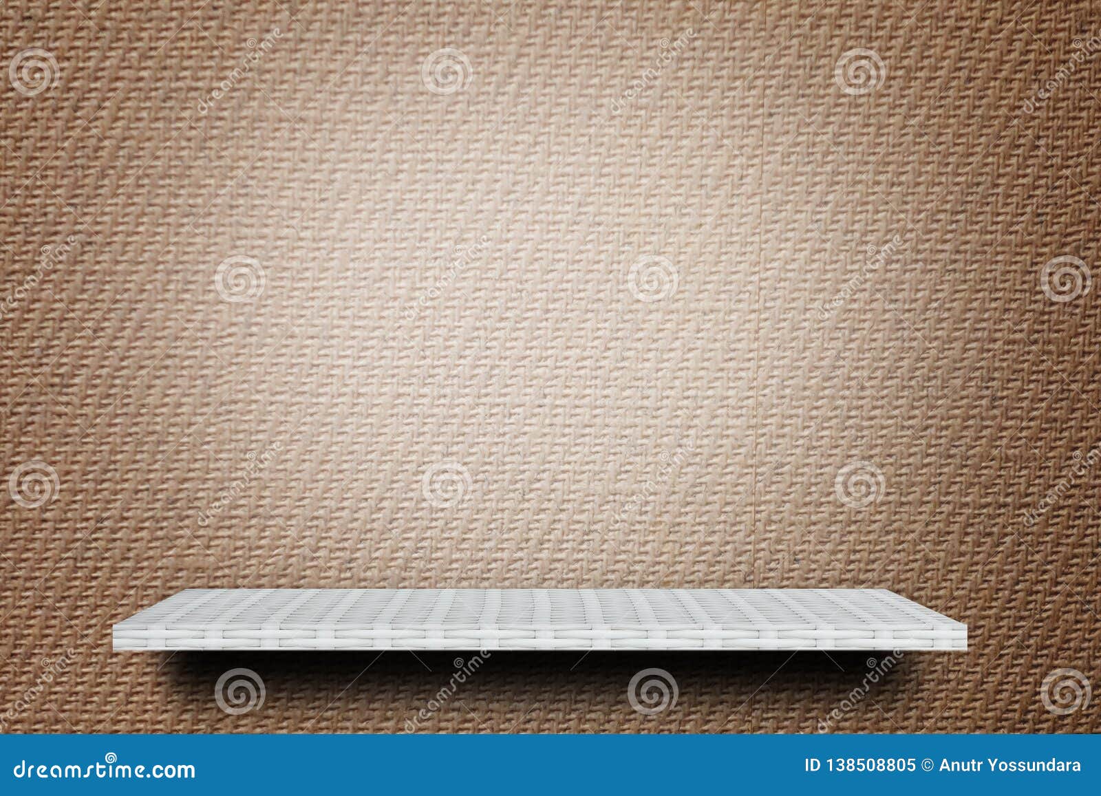 Empty Shelf on Brown Background for Advertising Backdrop Stock Image ...