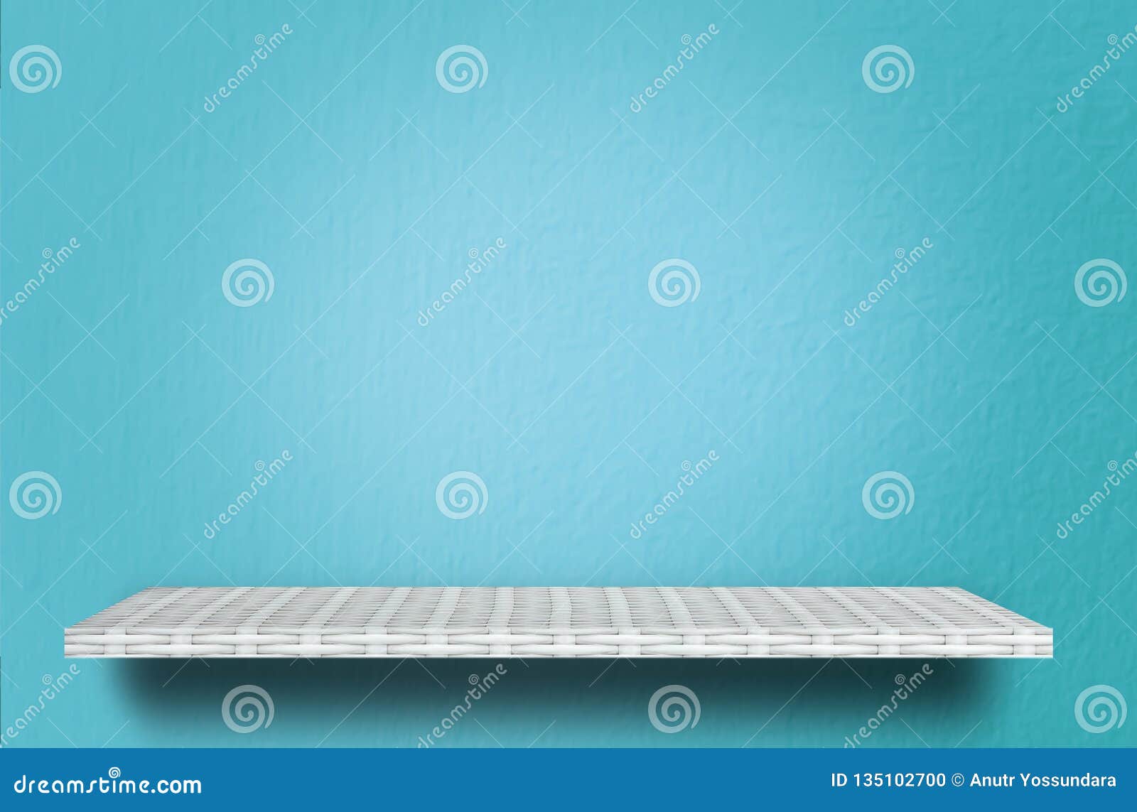 Shelf Counter on Blue Cement Texture for Product Display Stock Photo ...