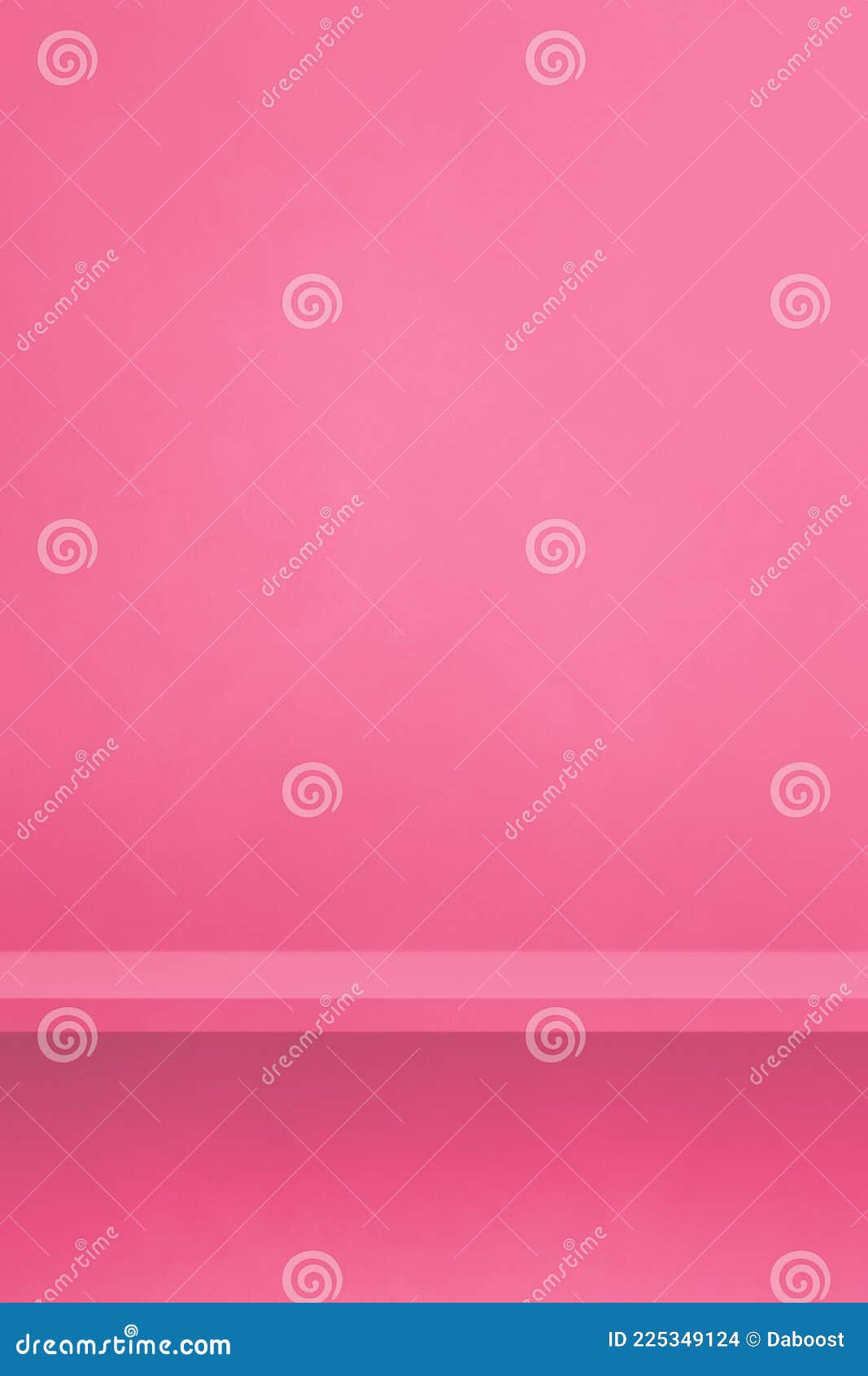 Empty Shelf on a Pink Wall. Background Template. Vertical Backdrop ...