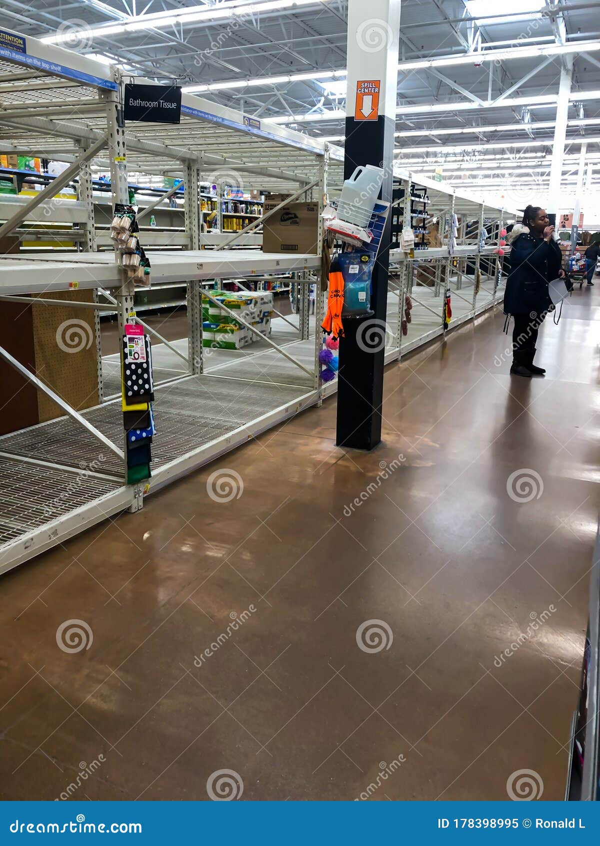 Empty Shelf in Walmart Empty Grocery Store Editorial Image - Image of ...