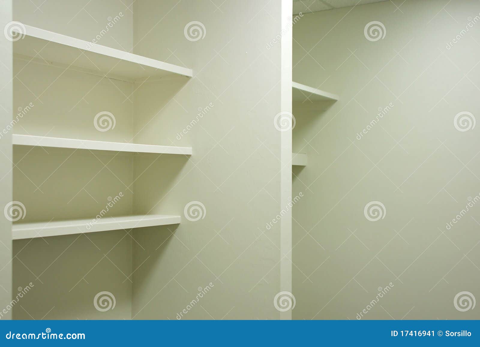 Empty shelves stock image. Image of perspective, vacant - 17416941