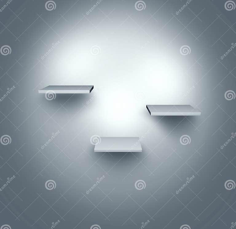 Empty shelves stock illustration. Illustration of decorating - 22217917