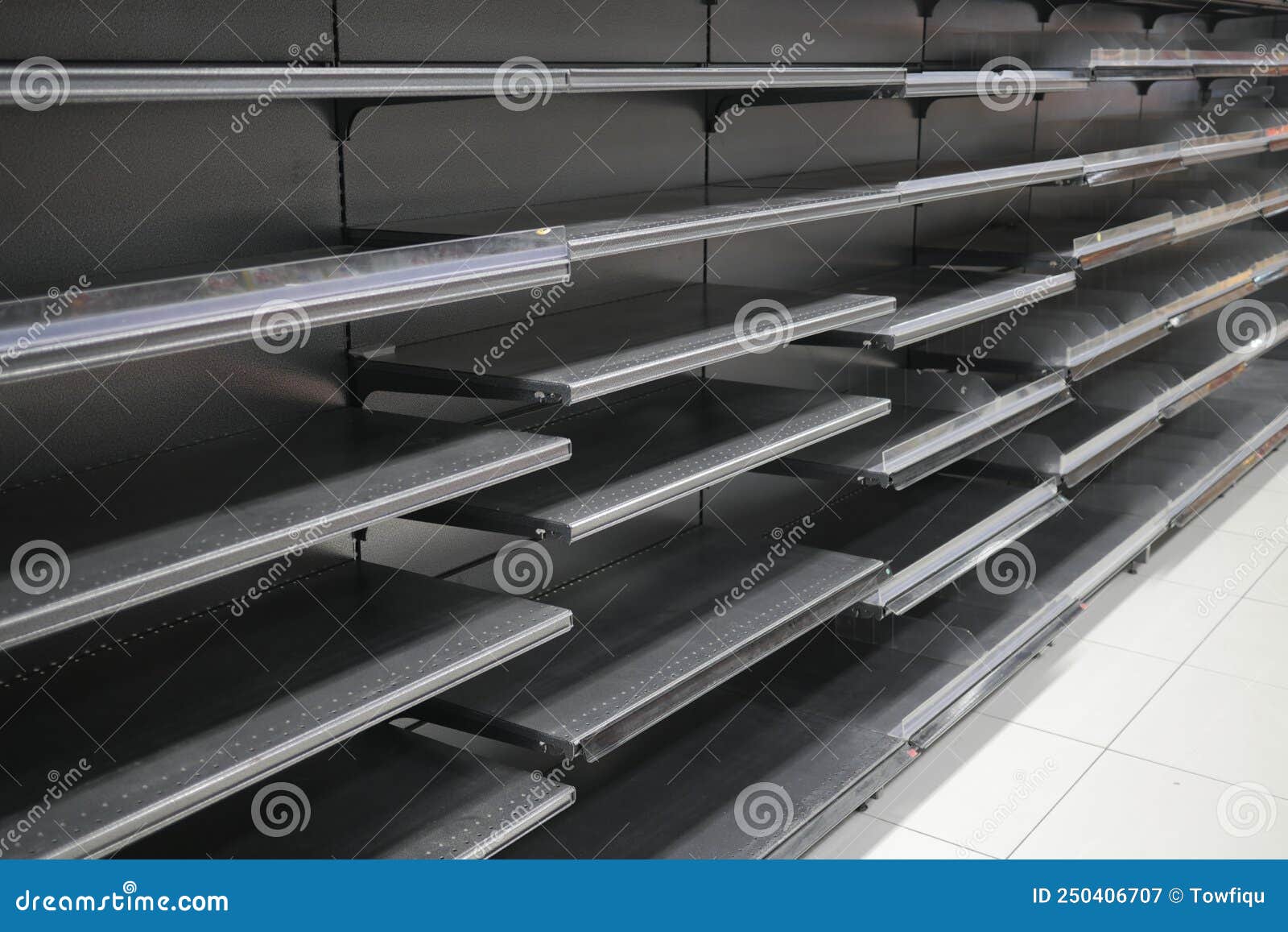Empty Shelves at a Department Store . Stock Image - Image of store ...