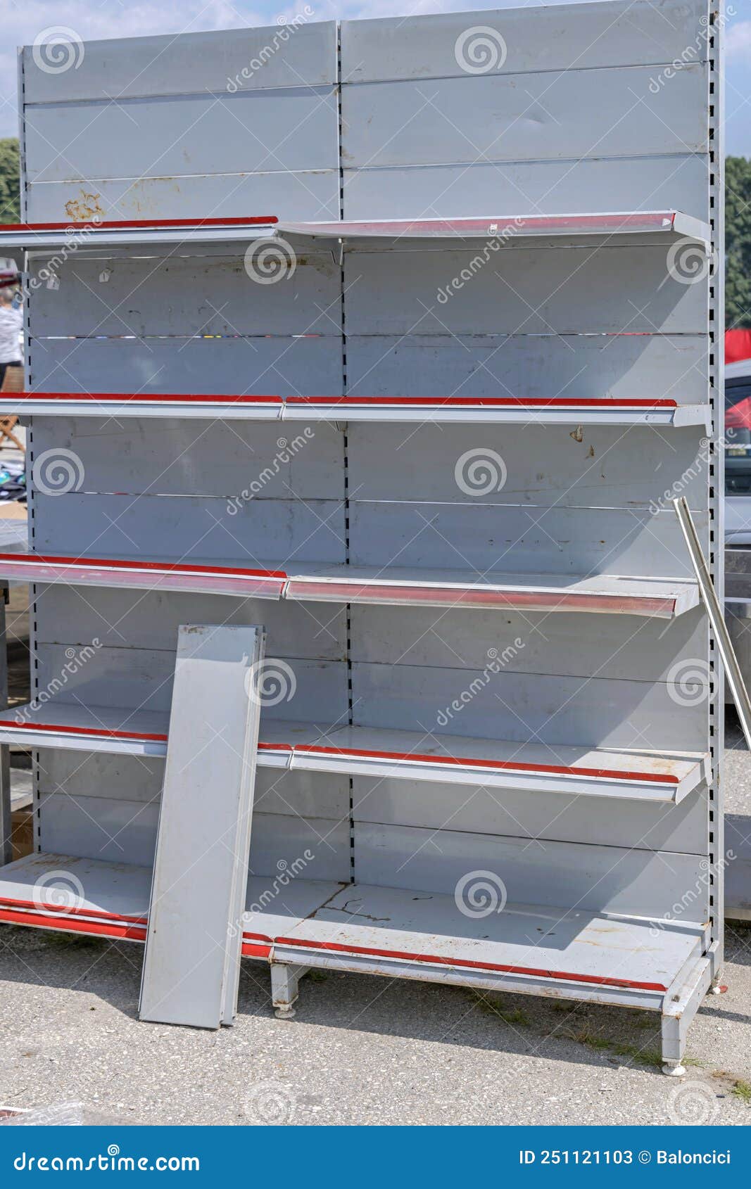 Empty Store Shelf stock image. Image of equipment, problem - 251121103
