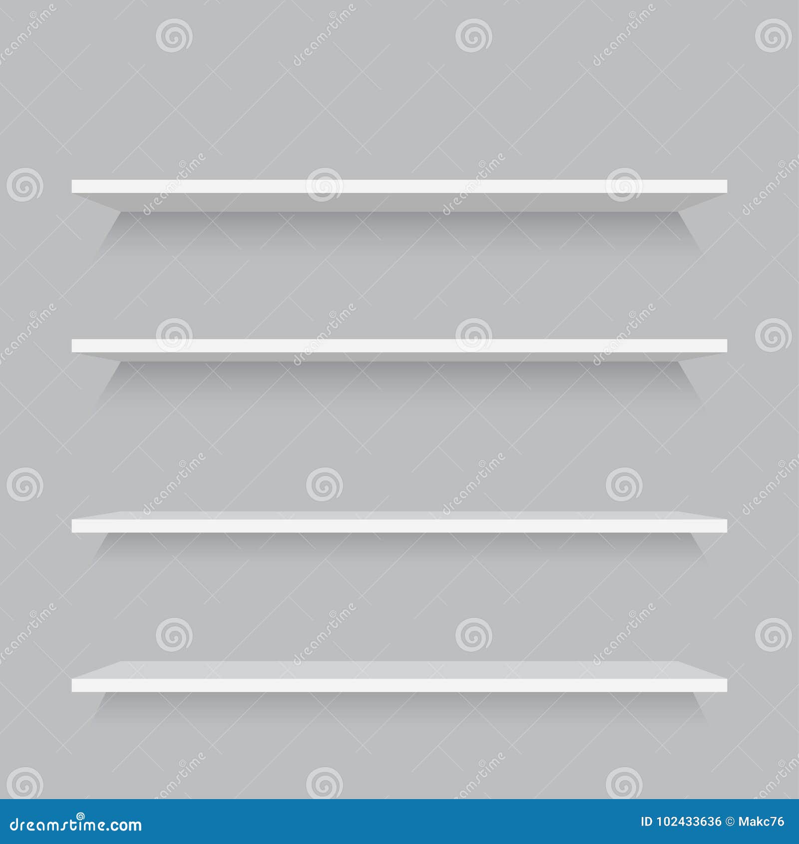 Empty Shelves Template stock vector. Illustration of shelf - 102433636