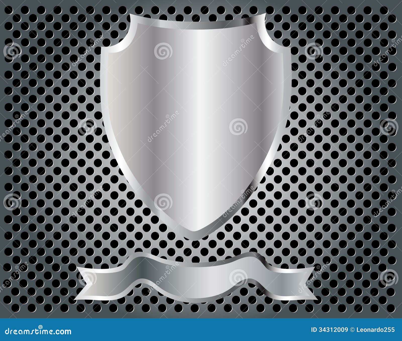 Empty shield stock vector. Illustration of glossy, save - 34312009