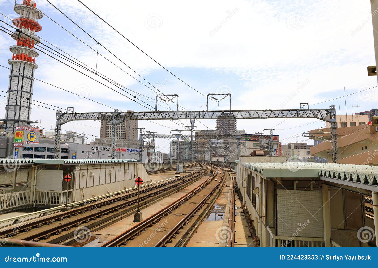 Empty Shinkansen or High Speed Train Tracks. Editorial Stock Photo ...