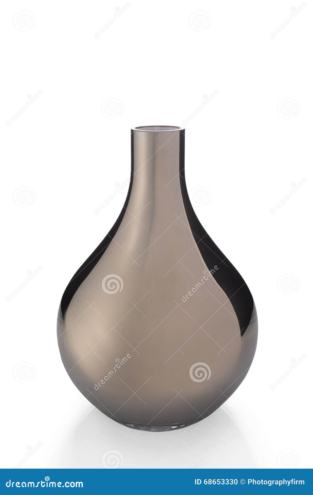An Empty, Shiny, Silver Bulb Vase Stock Photo - Image of shiny, vase ...