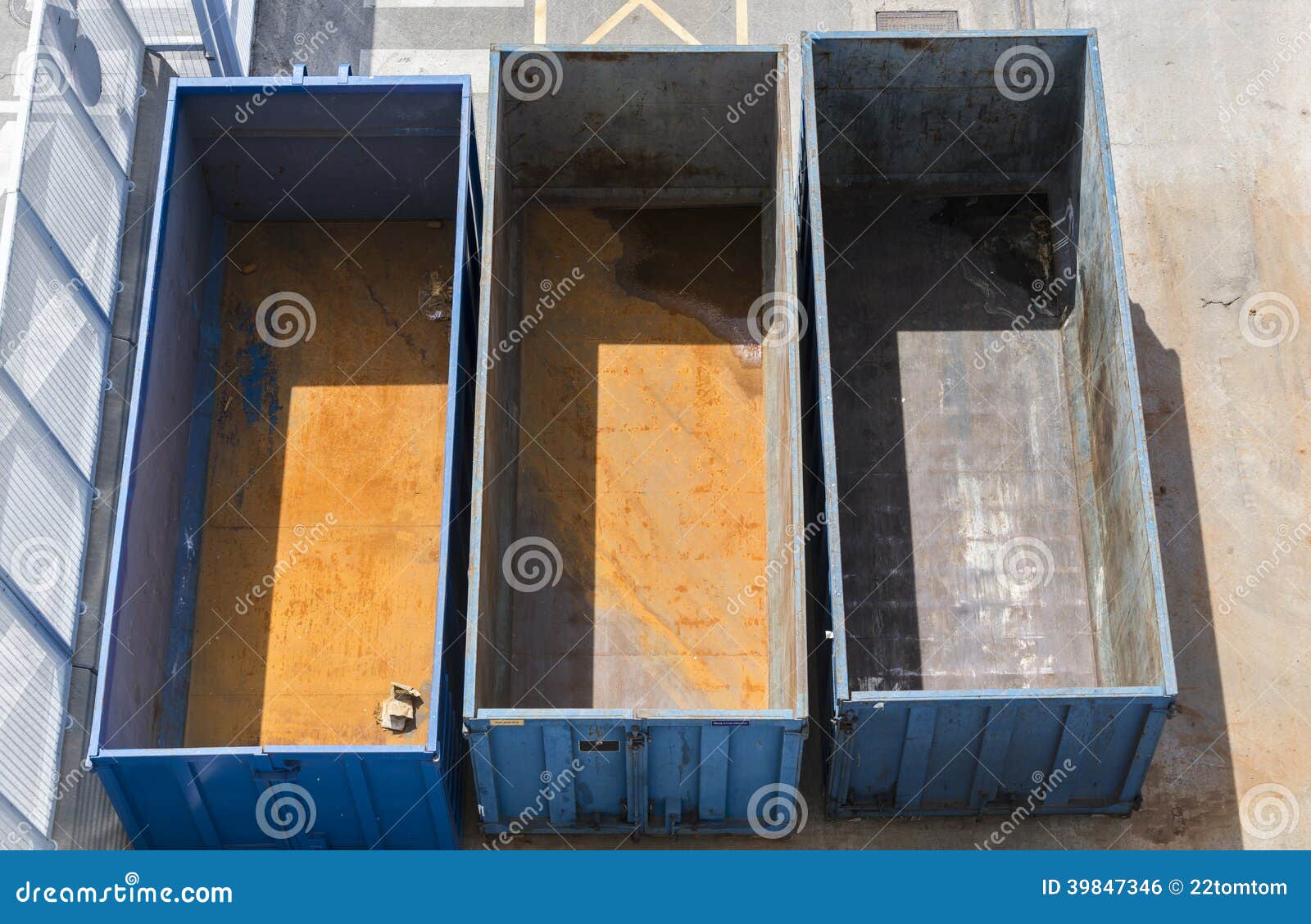 Empty shipping containers stock photo. Image of industry - 39847346
