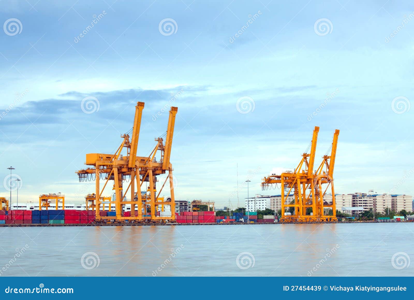 Empty Shipping Port stock image. Image of business, freight - 27454439
